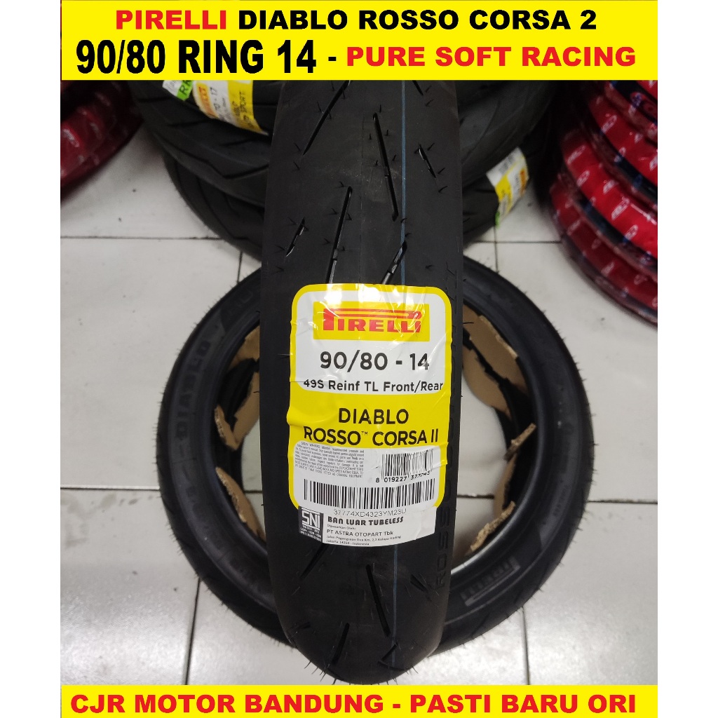 Jual BAN RACING PIRELLI DIABLO ROSSO CORSA 2 90/80 ring 14 CORSA II ban motor matic MIO BEAT ...