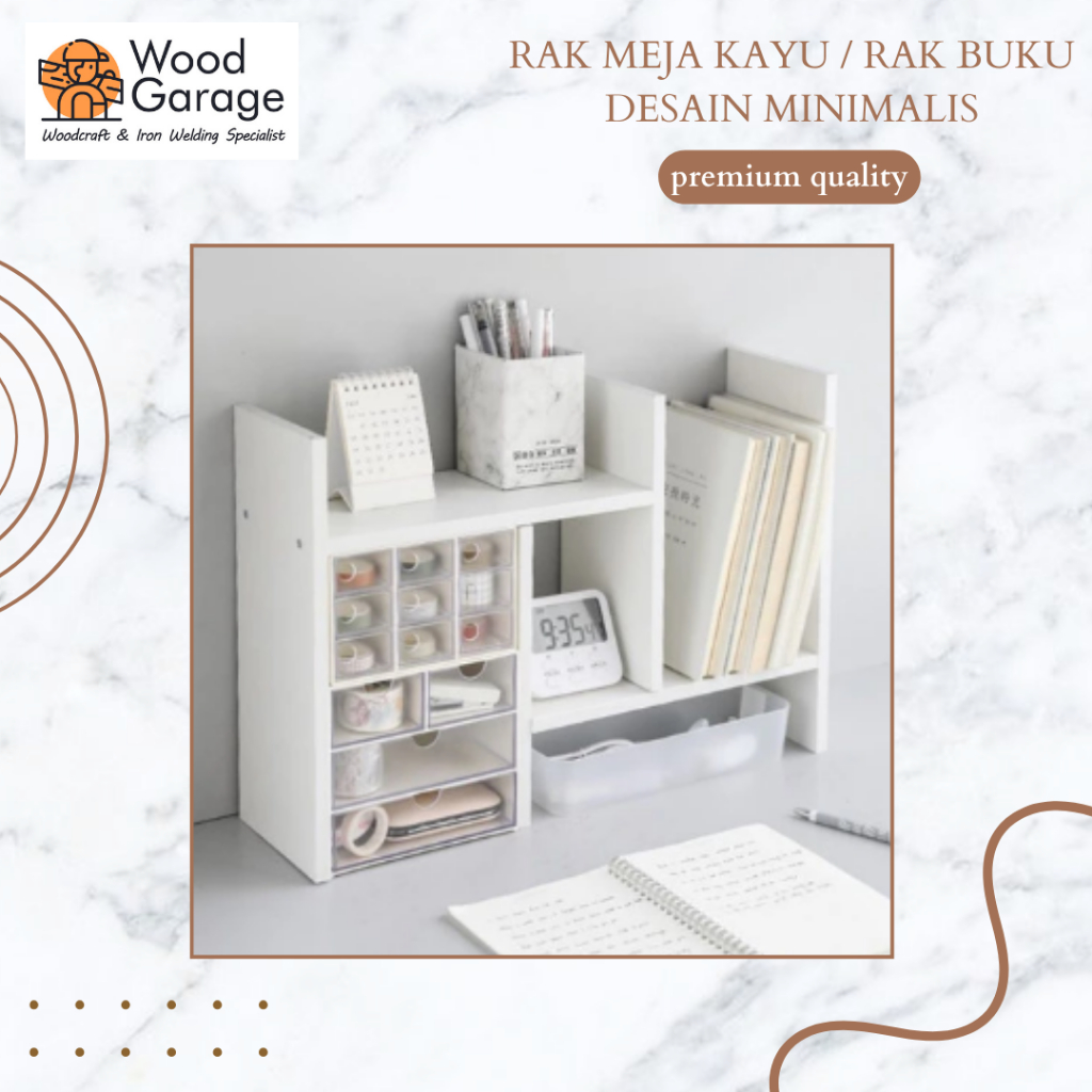 Jual Rak meja kayu / rak buku serbaguna desain minimalis | Shopee Indonesia
