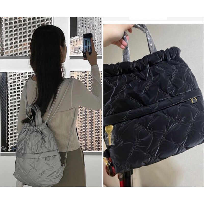 Jual OFFICIAL CARLYN TWEE BACKPACK BAG KOREA CARLYN TAS RANSEL SILVER ...