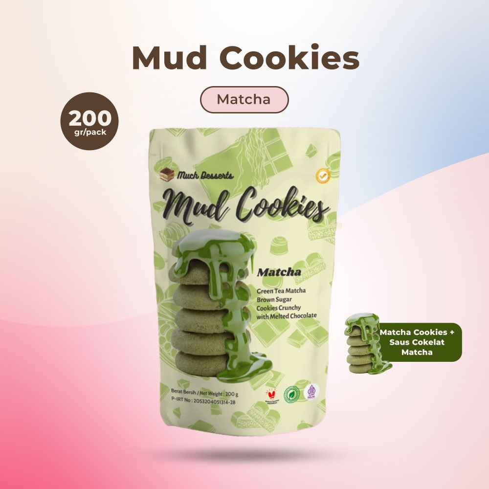 Jual Mud Cookies Matcha - Melted Matcha Cookies With Matcha Chocolate ...