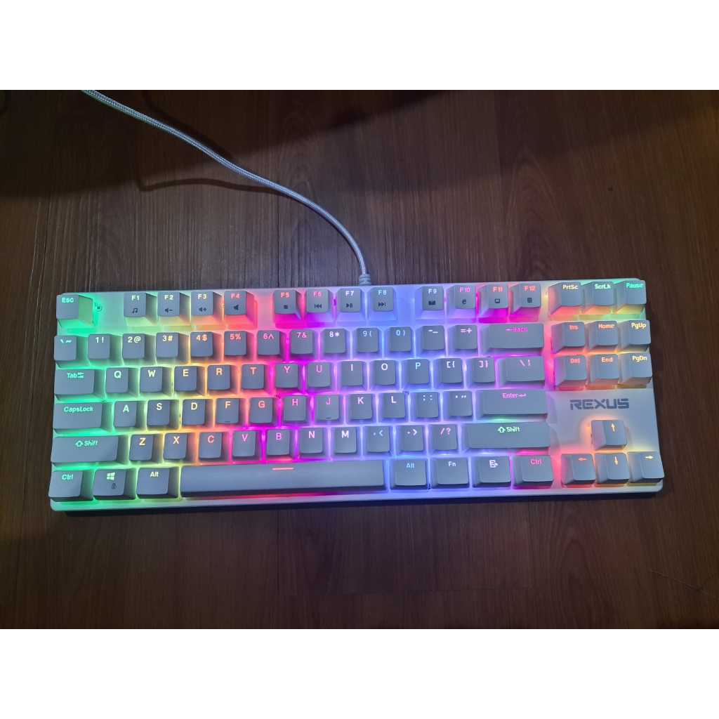 Jual Rexus MX9 TKL White Brown Switch - Mechanical Gaming Keyboard ...