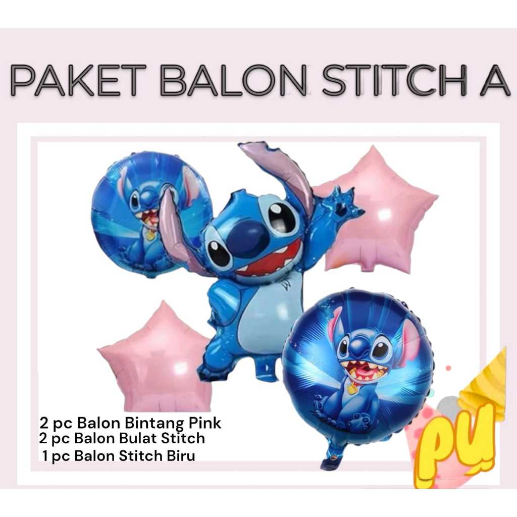 Jual Paket Balon STITCH A / Dekorasi Ulang Tahun Lilo And Stitch ...