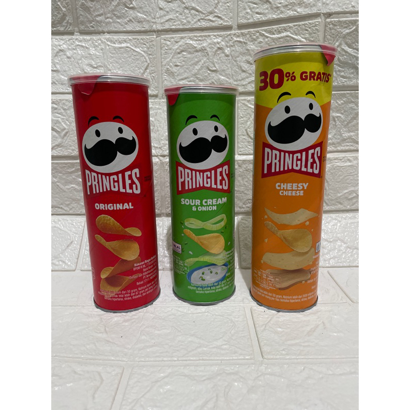 Jual Pringles Original, Sour Cream & Onion, Cheesy 107gram Exp 2024 ...