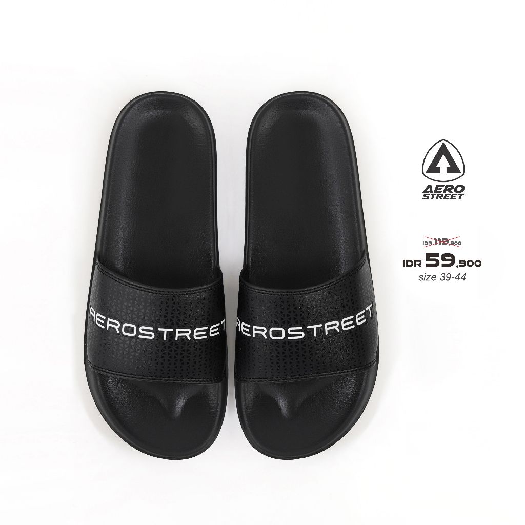 Jual Aerostreet 39-44 Calvin Hitam Hitam - Sandal Selop Pria Wanita ...