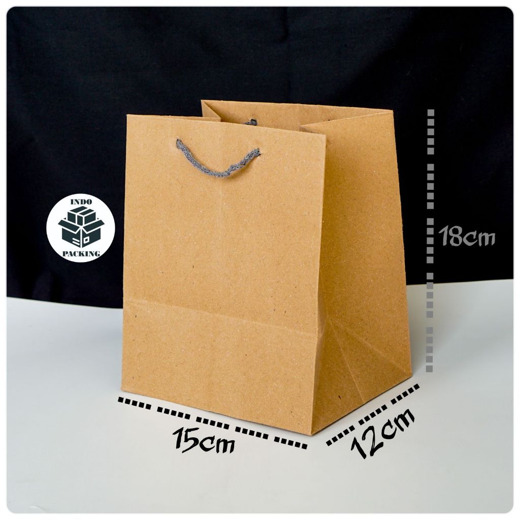 Jual Paper Bag Paperbag Kraft 15x12x18 cm / Tas Kertas Tas Kado / Kotak ...