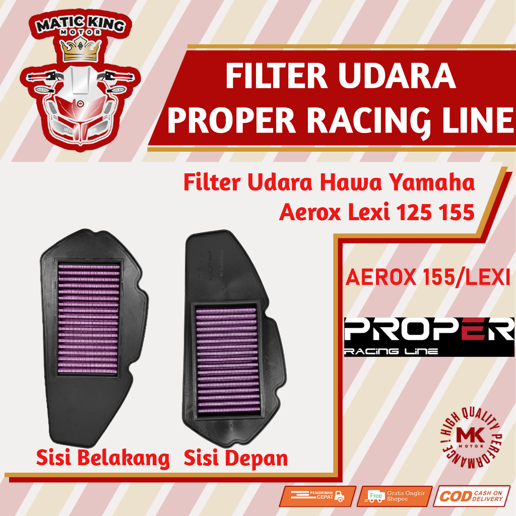 Jual Filter Saringan Udara Hawa Yamaha Aerox Lexi Old New 125 150 B65 ...