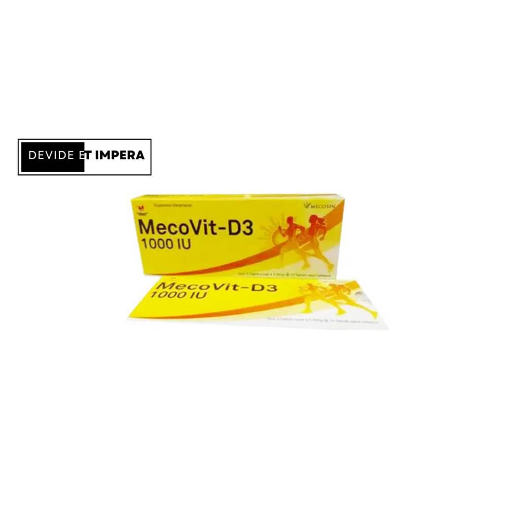 Jual Mecovit D3 1000iu 1 strip / 10 tablet / suplemen vitamin D ...