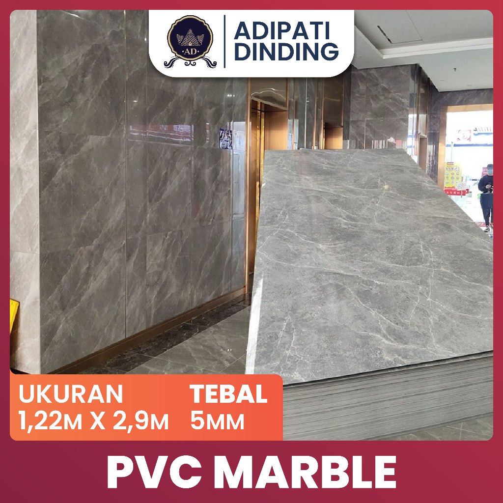 Jual Adipati Home Decoration - PVC MARBLE UKURAN 1.22 METER x 2.9 METER ...