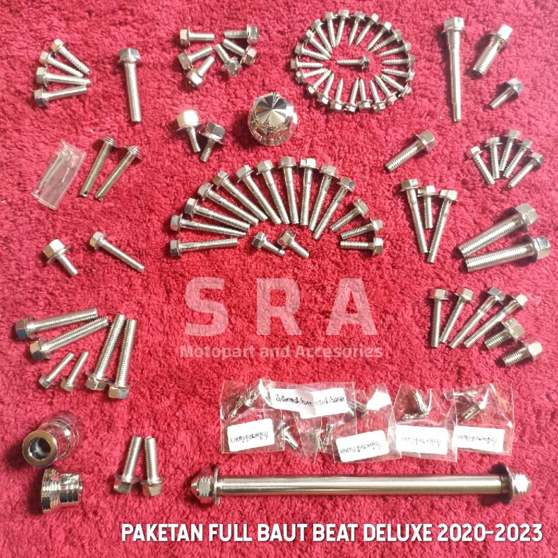 Jual Paketan Full Baut Luar Beat Deluxe Stainless 2kunci Heng Thailand ...