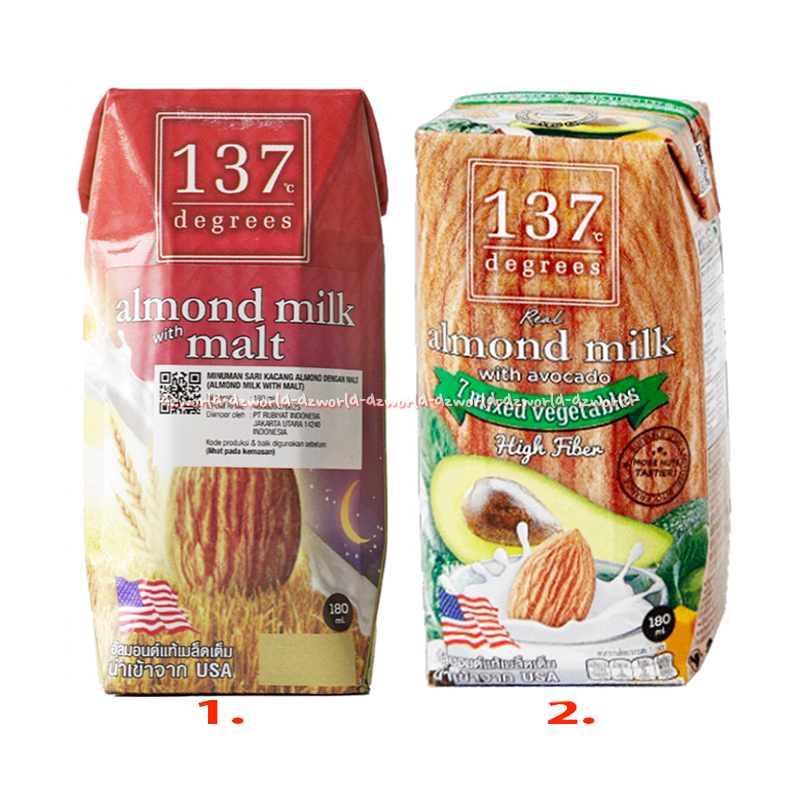 Jual 137 Degrees 180ml Real Almond Milk Susu Kacang Almon UHT Siap Minum | Shopee Indonesia