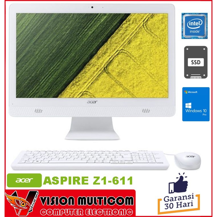 Jual PC All In One Acer AIO Z1 Intel J2900 | 4GB/SSD 128GB | 20" FHD ...