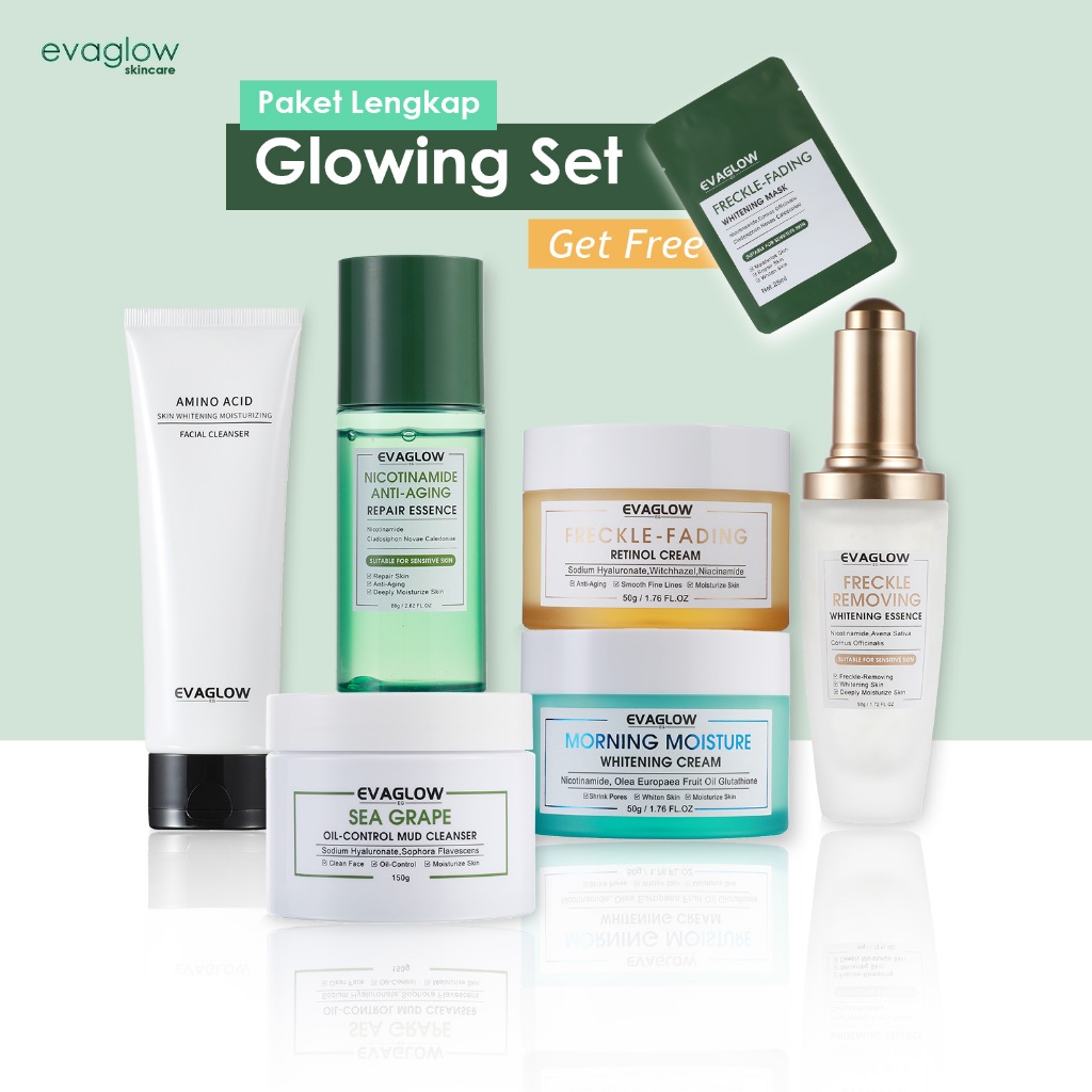 Jual Evaglow Niacinamide Retinol Discount Event Skin Care Set | Shopee ...