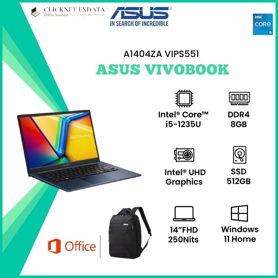 Jual Asus Vivobook 14 A1404ZA Intel I5-1235U 8GB 512GB SSD FHD IPS ...