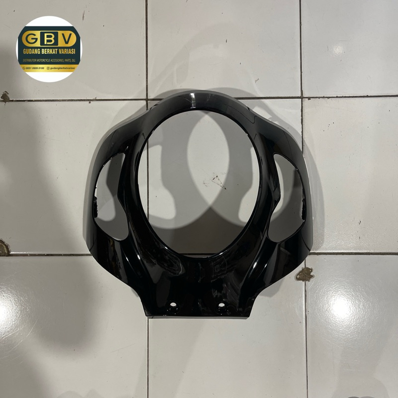 Jual Cover panel depan lampu scoopy new 2020 pelindung depan hitam ...