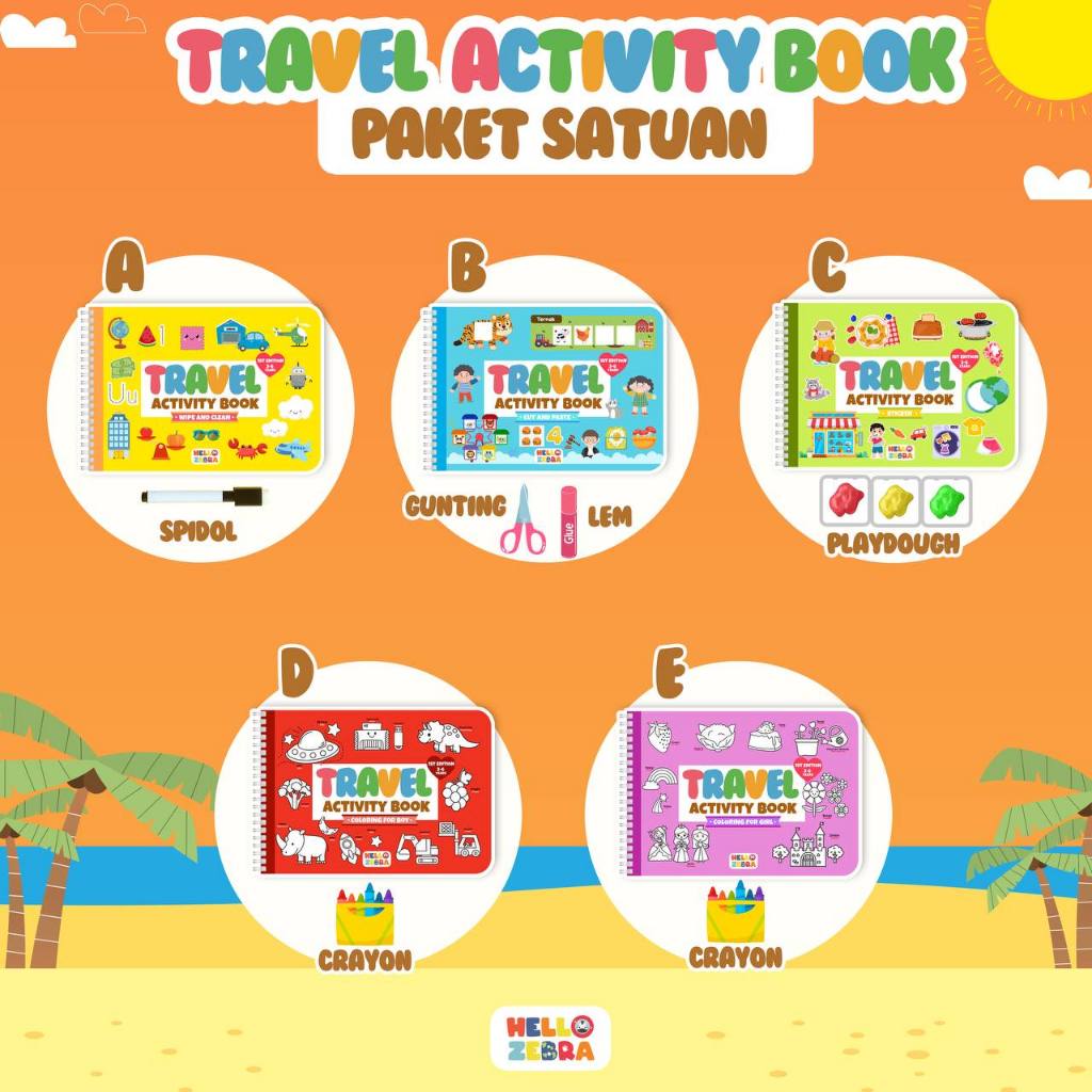 Jual [Ready Stock] Travel Activity Book Dapat 4 Buku - Busy Book Pack ...