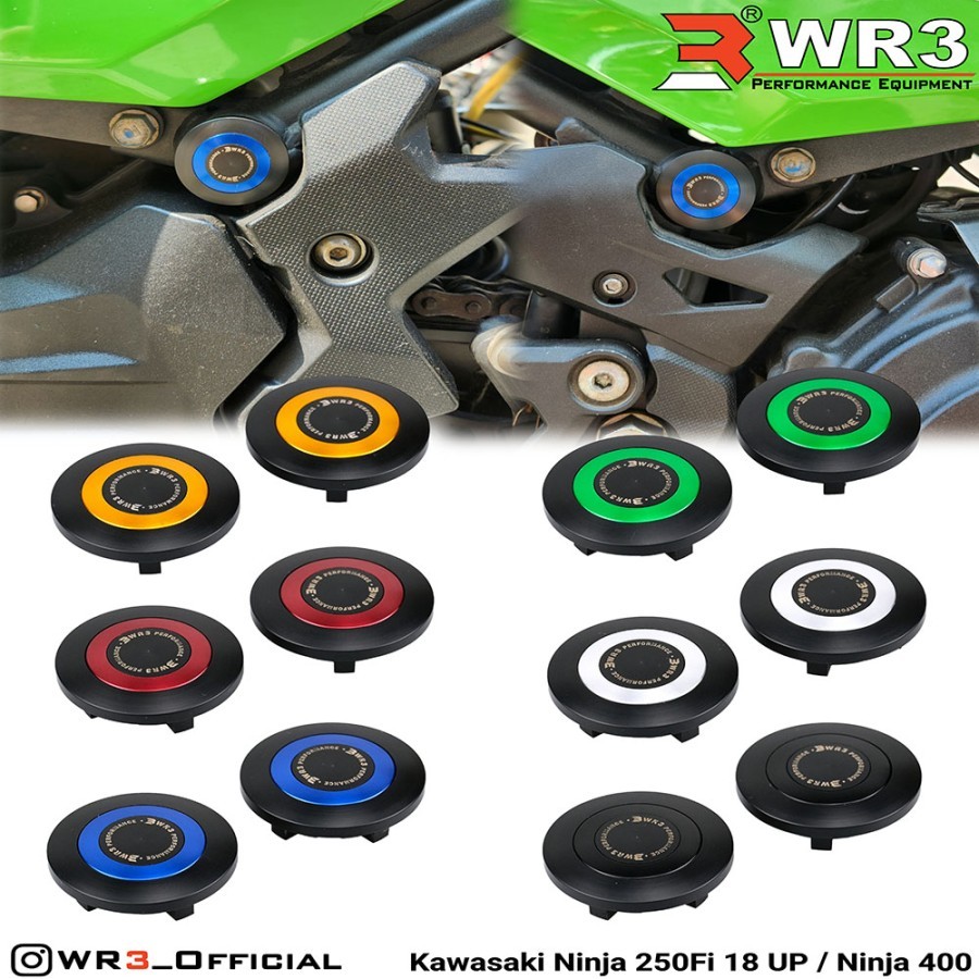 Jual Cover Tutup Rangka Frame Plug WR3 New Ninja 250 Fi / ZX6R ZX636 ...