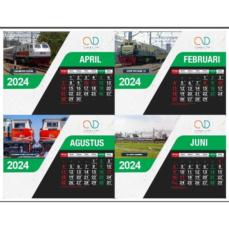 Jual Kalender Meja 2024 seri Kereta Lokomotif | Shopee Indonesia