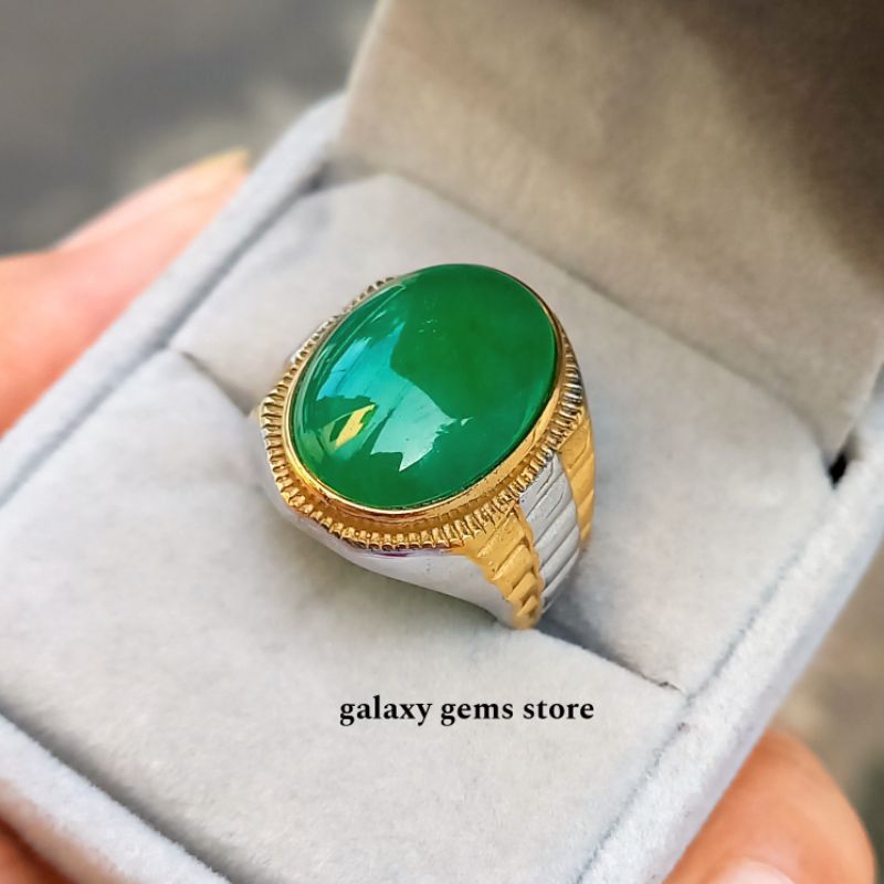 Jual CINCIN BATU GIOK TAIWAN HIJAU NATURAL STONE | Shopee Indonesia