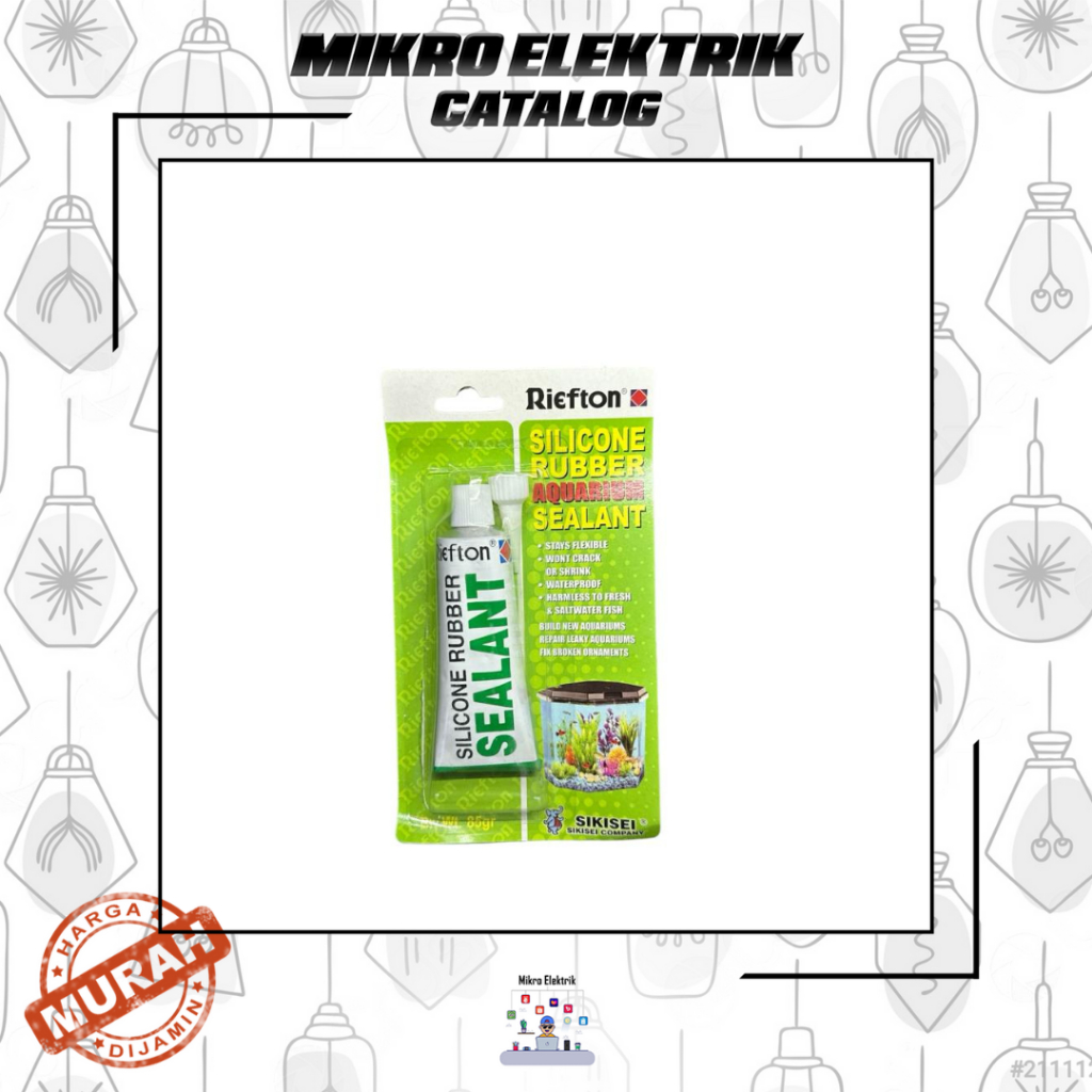 Jual Lem Silicone Sealant / Lem Kaca / Lem Akuarium Riefton Besar 85 Gr ...