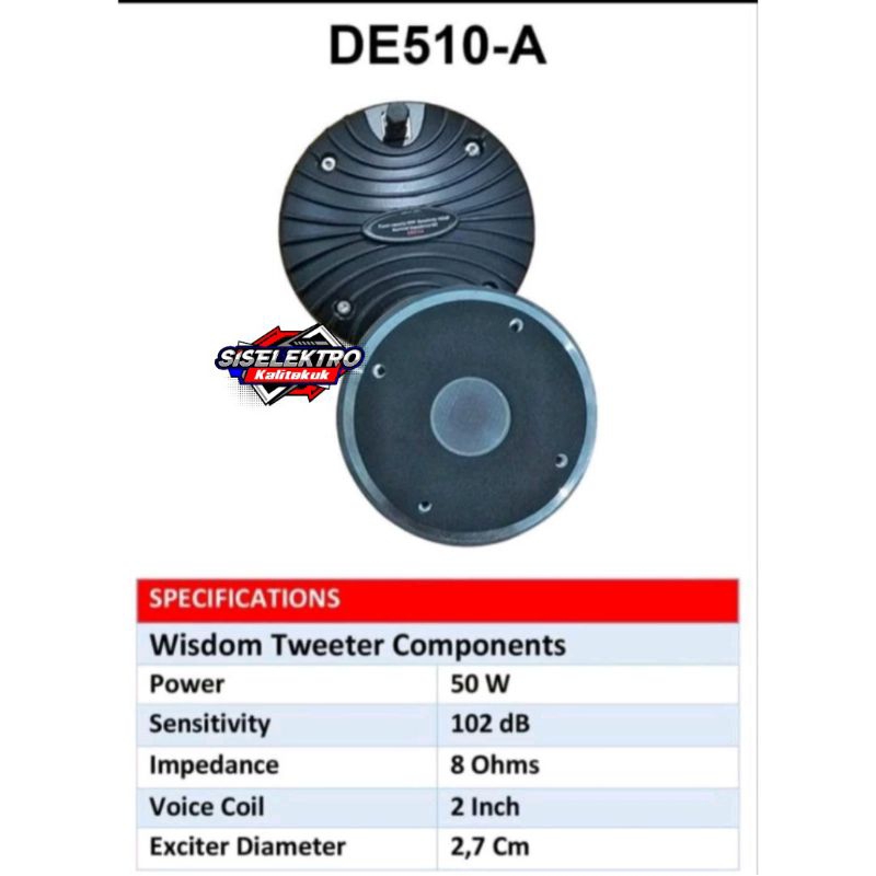 Jual Driver Tweeter WISDOM DE510A DE510B | Shopee Indonesia