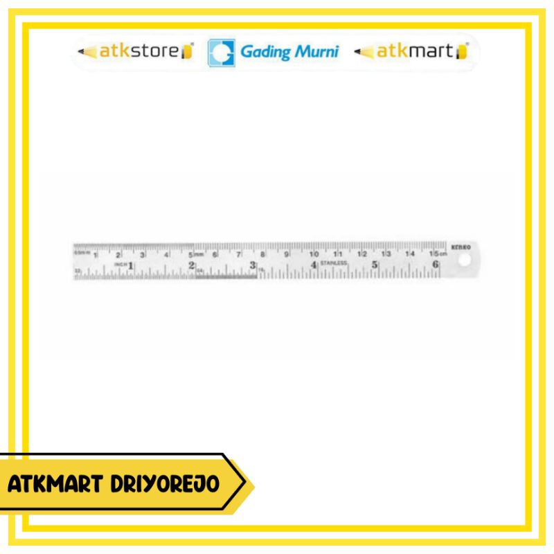 Jual KENKO PENGGARIS BESI BAJA STAINLESS STEEL 15 CM, 20 CM, 30 CM, 40 CM, 60CM | Shopee Indonesia