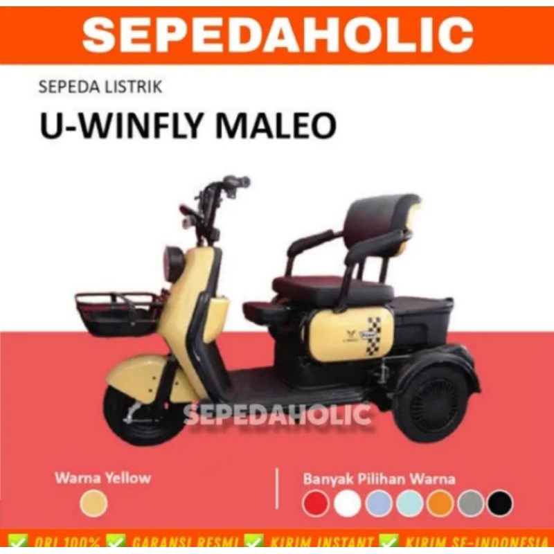Jual sepeda listrik uwinfly maleo roda 3 Tiga | Shopee Indonesia