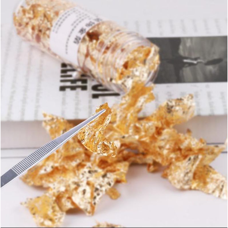 Jual GOLD FLAKES GOLD FLAKE SERPIHAN EMAS HIASAN GOLD EMAS SPRINKLE ...