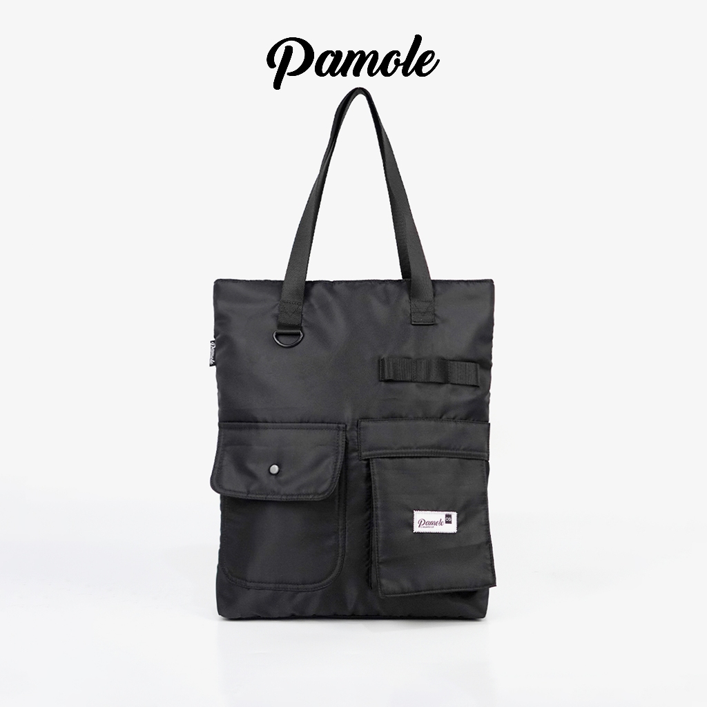 Jual Pamole - Tas Tote Bag Unisex Totebag Waterproof Penutup Resleting ...