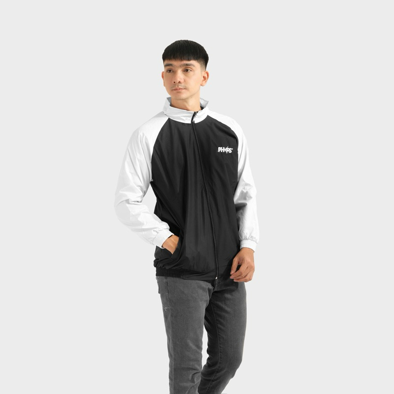 Jual PHOMPPHIESS Jacket Tracksuit Reglan Hitam Putih Jaket Tracktop ...