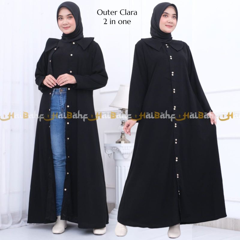 Jual Abaya Outer Gamis Hitam Polos Jetblack Saudi Turkey arab umroh ...