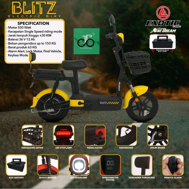 Jual Sepeda Listrik Exotic BLITZ TERBARU | Shopee Indonesia