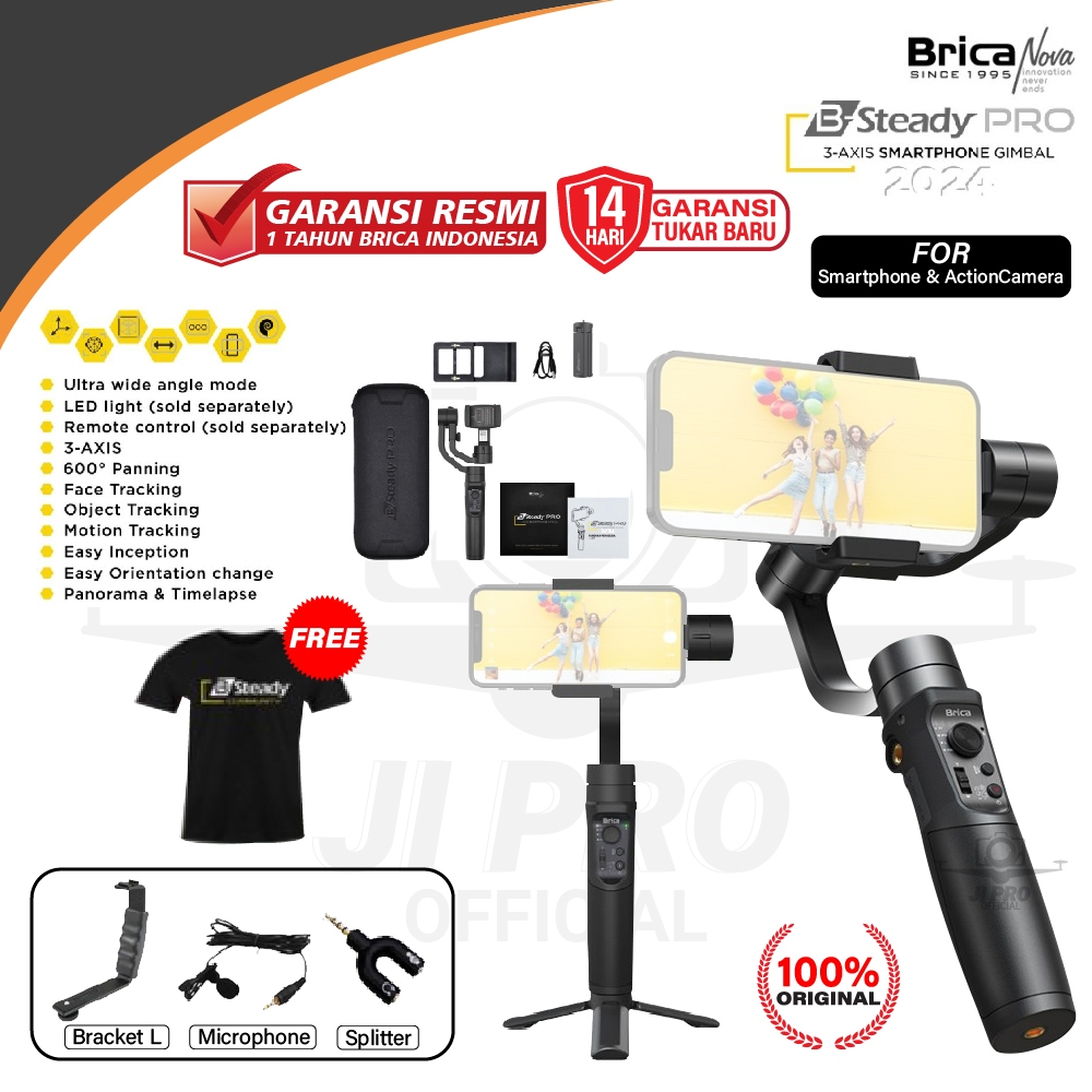 Jual Brica B-Steady PRO 3-Axis Gimbal Hp Smartphone Stabilizer ...