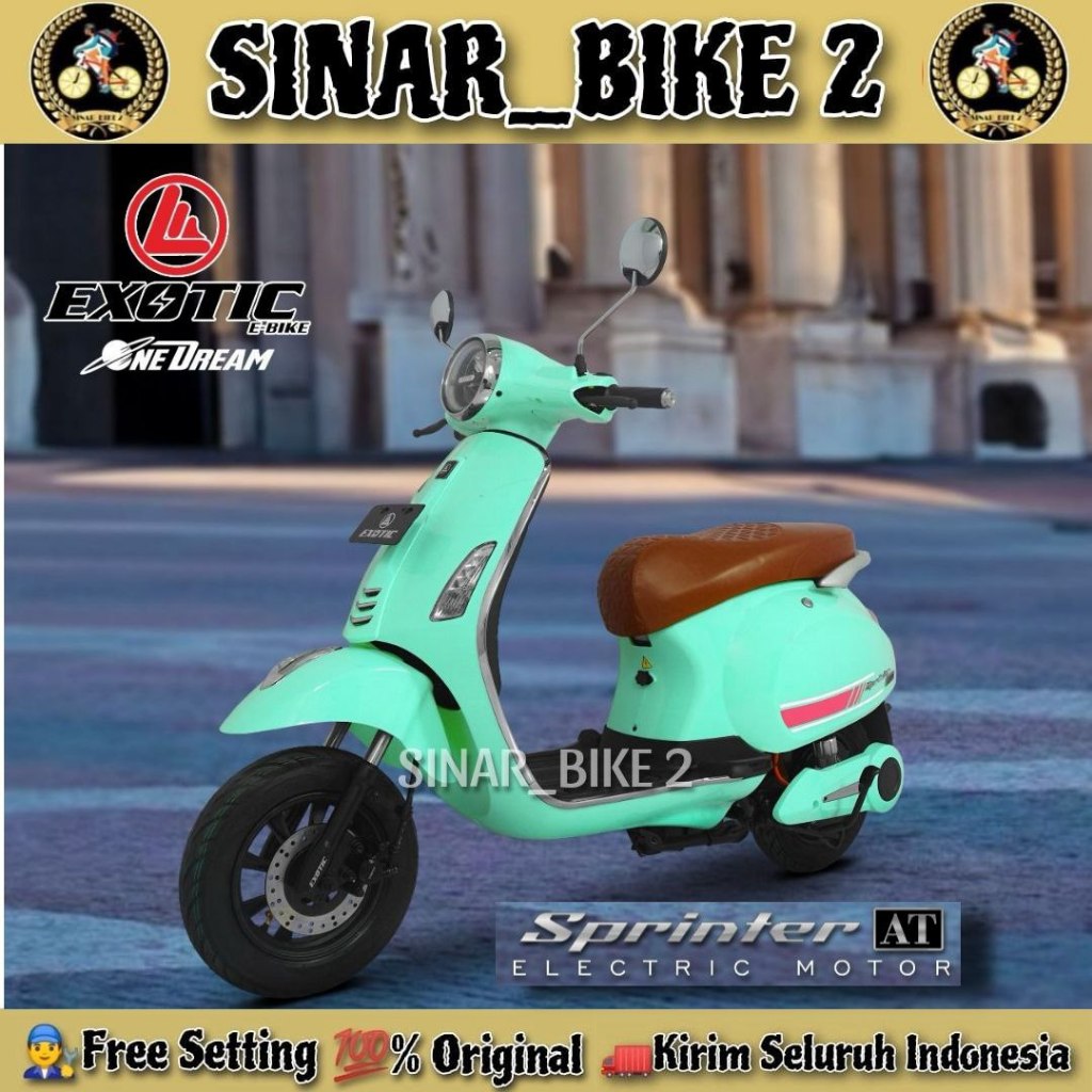 Jual Sepeda Motor Listrik Electric EXOTIC SPRINTER AT Vespa 1200 Watt ...