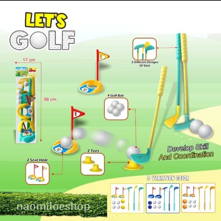 Jual Super stik GOLF mainan golf play set mainan edukasi anak olahraga ...