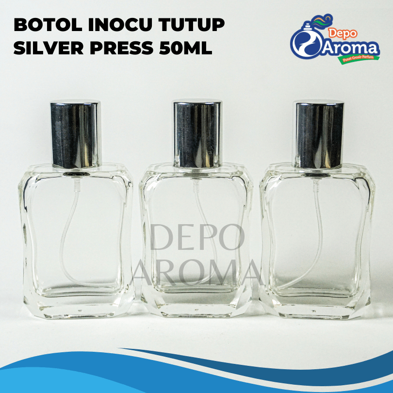 Jual Botol Parfum Inocu Press/Crimping Tutup Silver 50ml | Shopee Indonesia