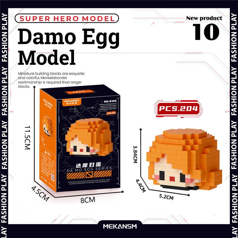 Jual Nano Block Balok Susun DAMO EGG Superhero Mini Mainan Block Karakter Susun Brick Edukasi ...