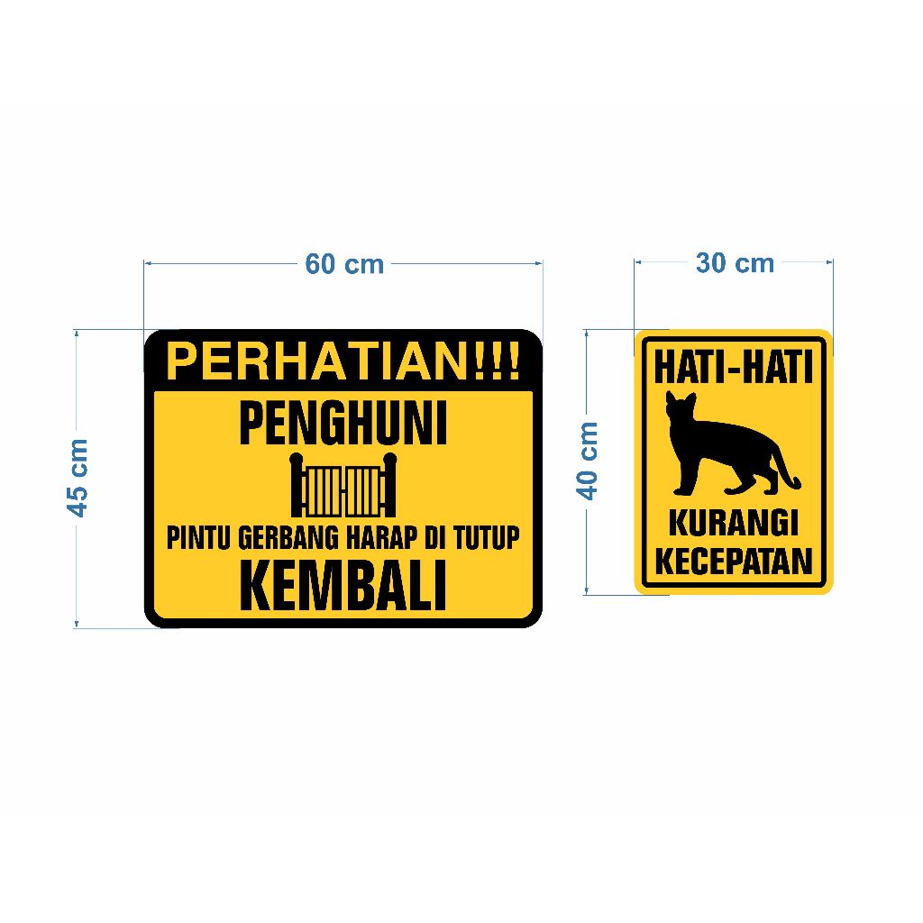 Jual Custom rambu 45cm x 60cm dan 30cm x 40cm | Shopee Indonesia