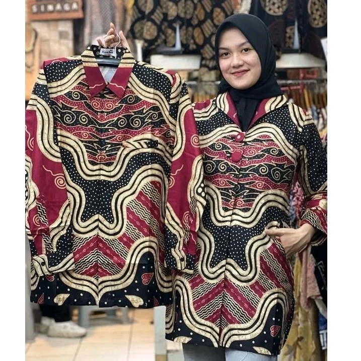 Jual Baju Batik Tunik Bahan Katun Halus Batik Couple Batik Full Lapisan ...