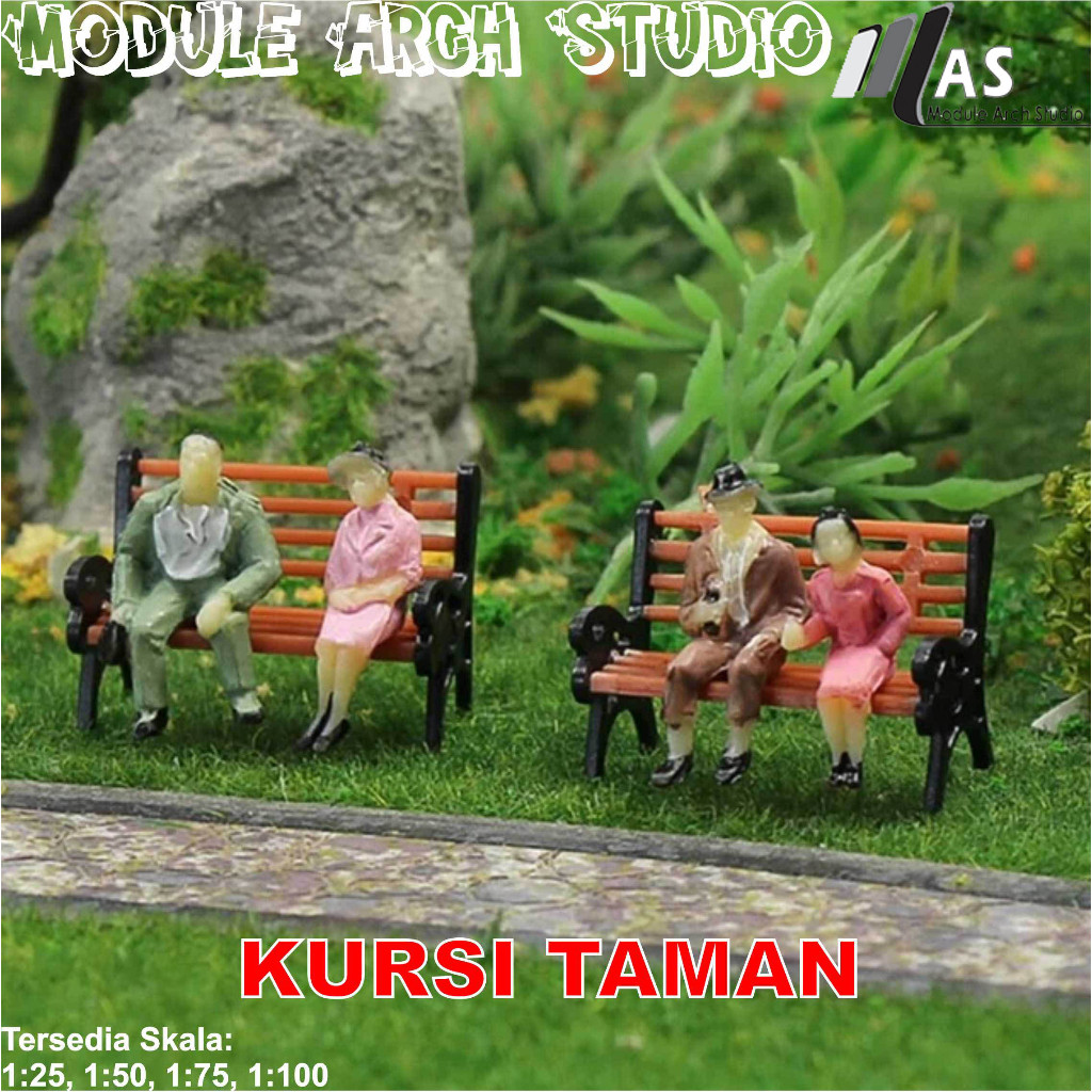 Jual Maket Bangku Taman - Miniatur Kursi Taman - Garden Bench | Shopee ...