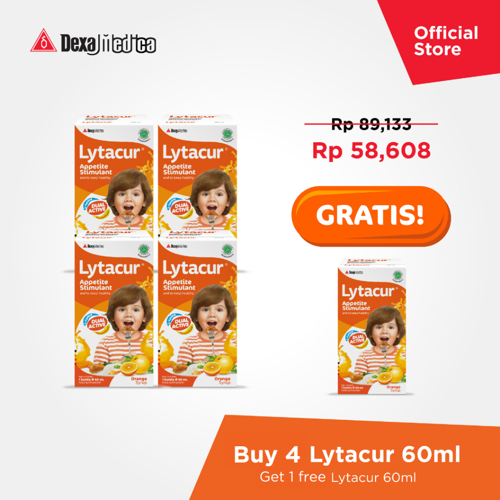 Jual Paket 2 Bulan | 4 Botol Lytacur 60 ml + FREE 1 Botol Lytacur 100 ...