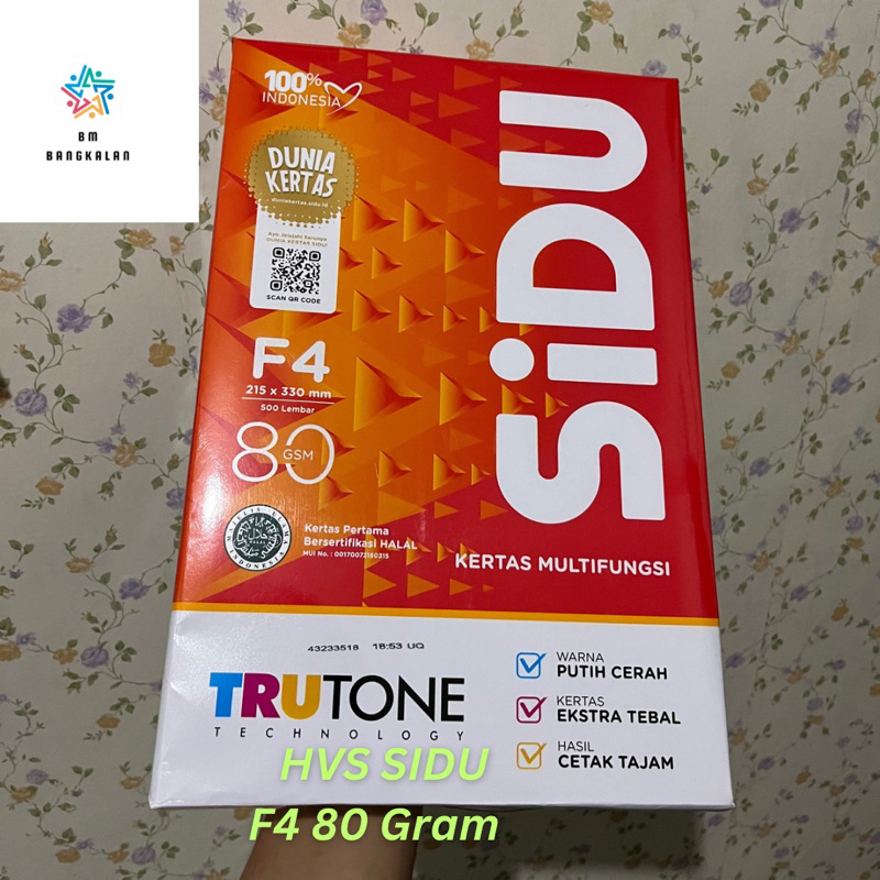 Jual Kertas HVS F4 80 Gsm SIDU (Rim) | Shopee Indonesia