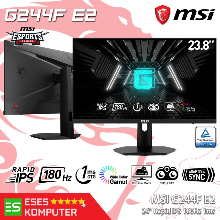 Jual Monitor MSI G244F E2 24" Rapid IPS 180Hz 1ms FHD Adaptive-Sync | Shopee Indonesia