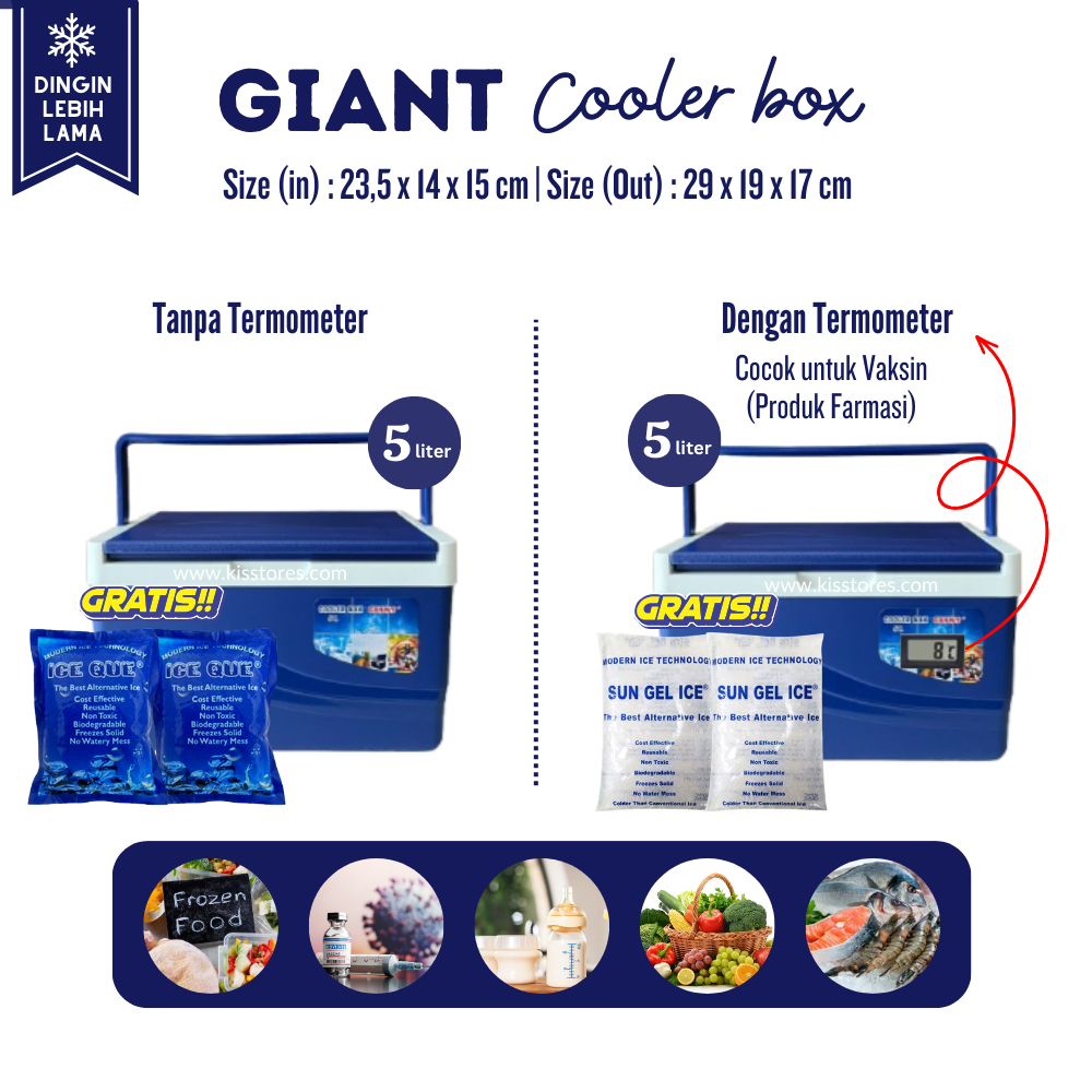 Jual Vaccine Carrier Box 5 Liter Cool box Cooler Box Vaksin | Shopee ...