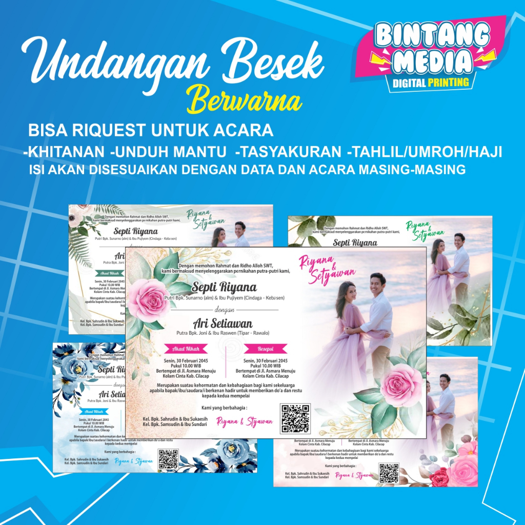 Jual cetak Undangan pernikahan | Undangan Besek | Undangan Sorogan ...