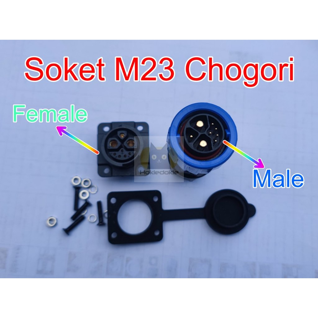 Jual Soket Konektor Motor Listrik M23 Chogori 50A | Shopee Indonesia