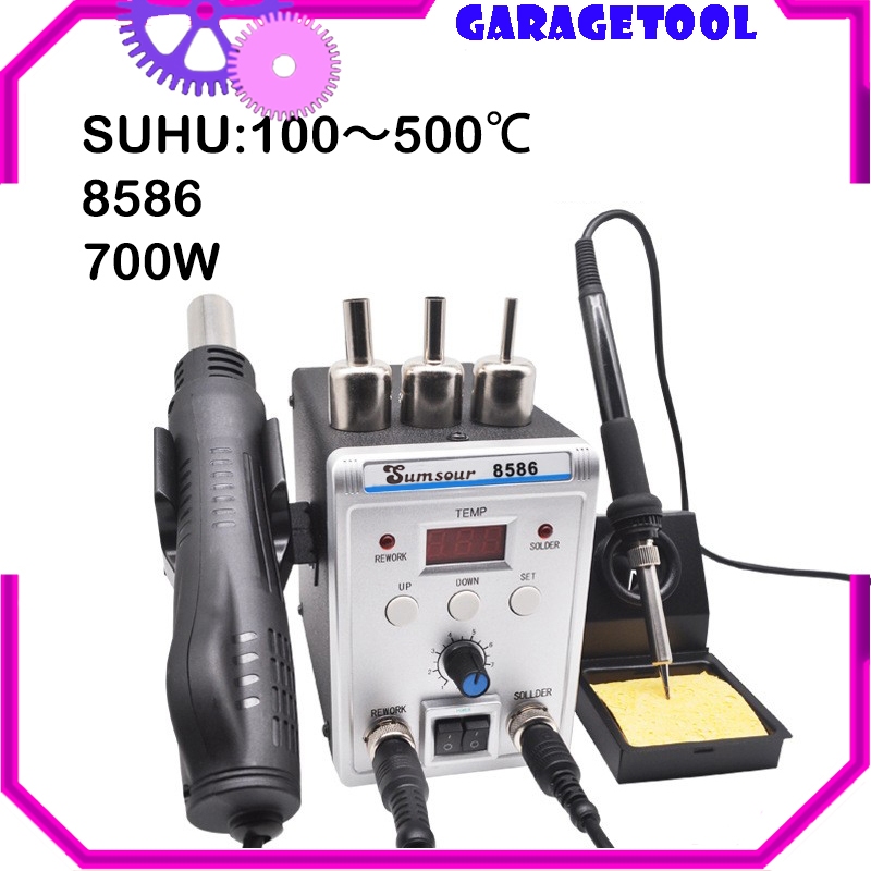 Jual GT| Stasiun Solder Blower Alat Las 8586 700W 2 in 1 Digital ...