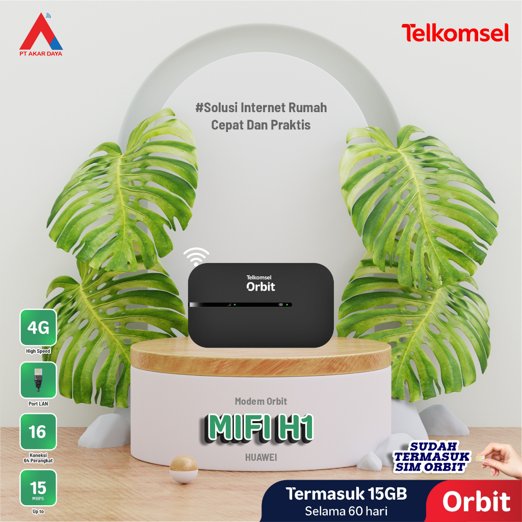 Jual Telkomsel Orbit Mifi H1 Portable Modem Wifi 4G High Speed Bonus Data | Shopee Indonesia