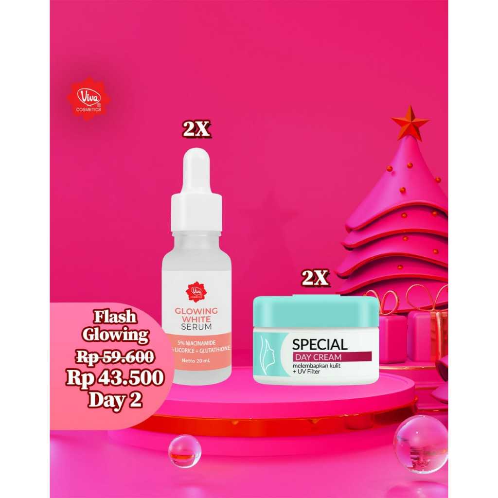 Jual Paket 2 Viva Glowing Serum, 2 Viva Special Day Cream Viva ...