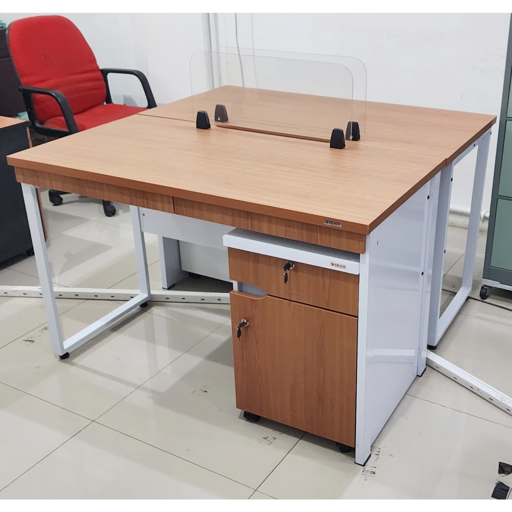 Jual MEJA KANTOR HADAP BERHADAPAN KOMBINASI NAKAS EKSTERNAL MEJA ...
