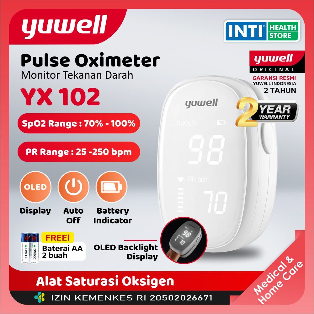 Jual Yuwell | Pulse Oxymeter YX102 | Alat Saturasi Oksigen | Pulse ...